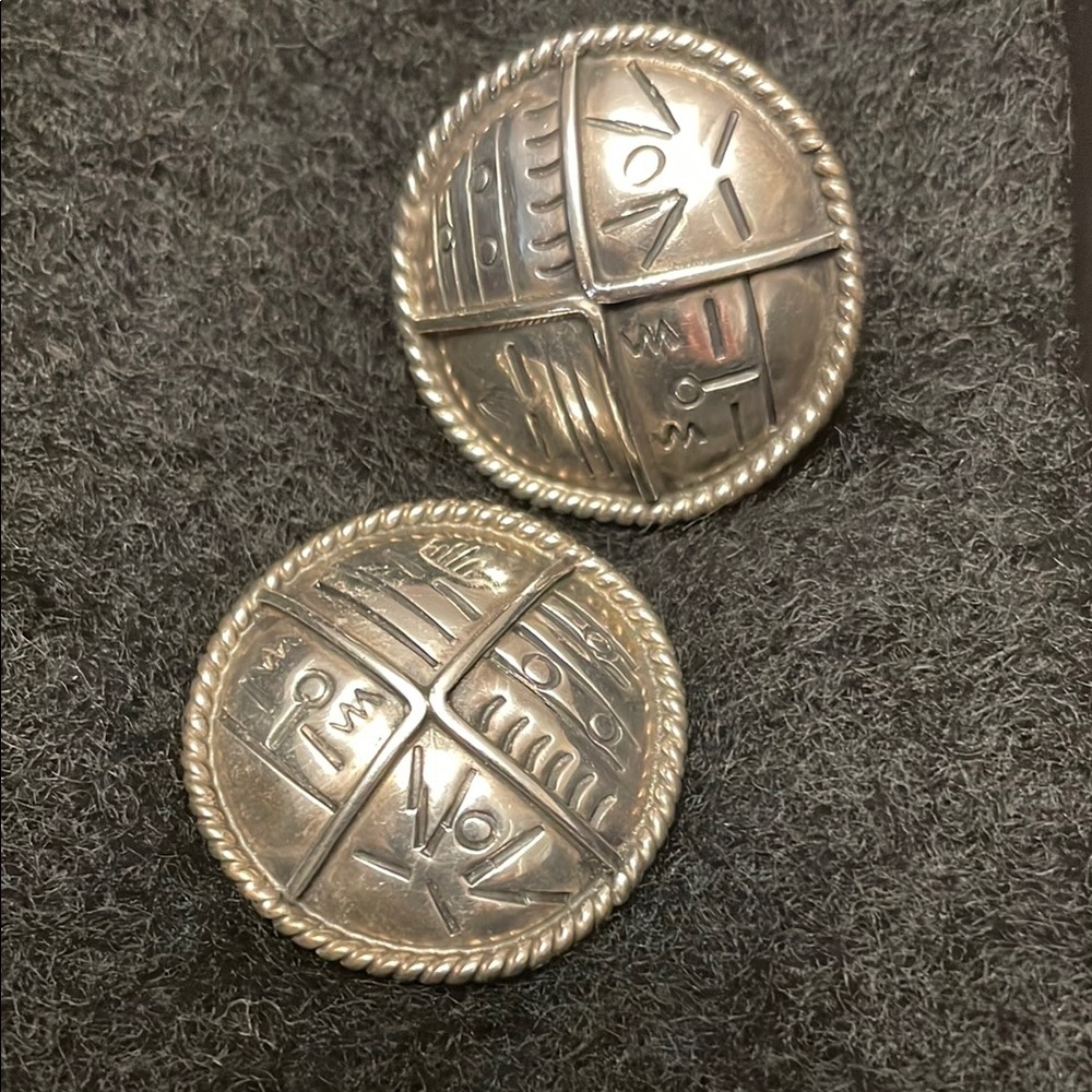 Native American M. Villanueva Silver Tribal Design Cl… - Gem